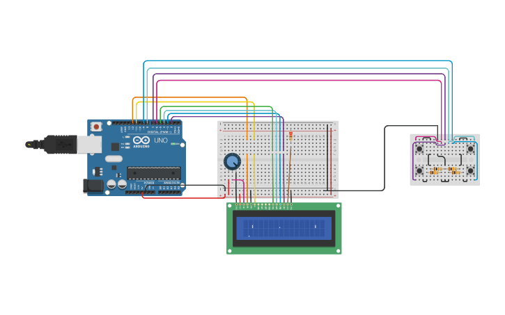 Circuit design PING-PONG - Tinkercad