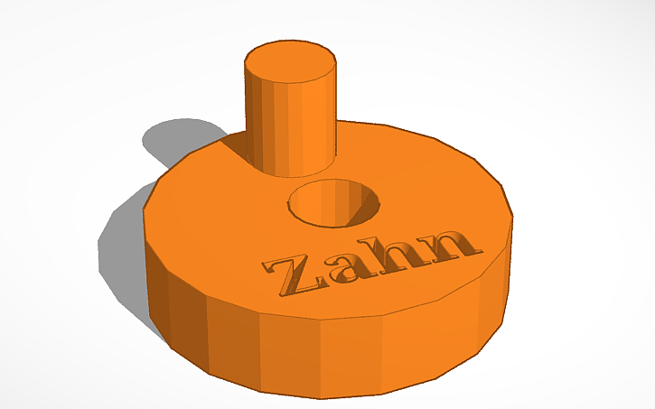 3D design crank handle - Tinkercad