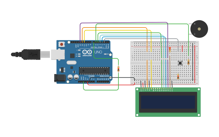 Circuit design T. Rex Game - Tinkercad