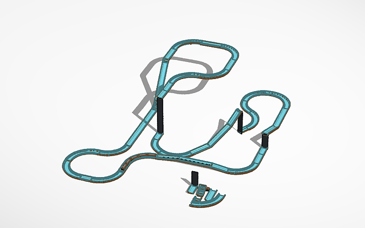 3D design wildwater track - Tinkercad