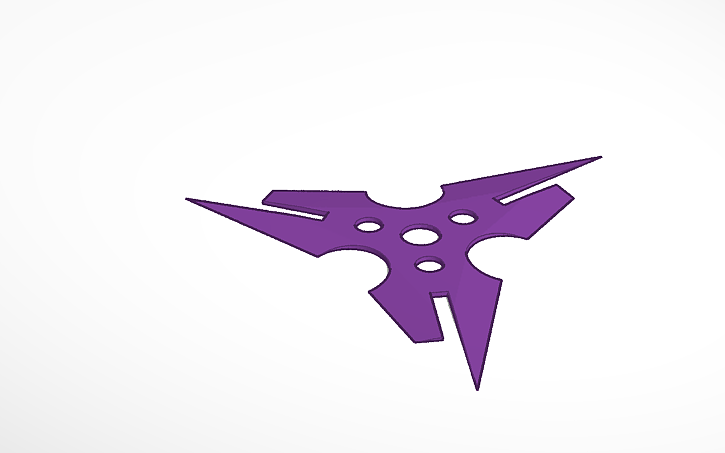 3D design 3 pointed star - Tinkercad