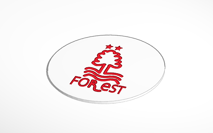 3D design Nottingham Forest Badge - Tinkercad