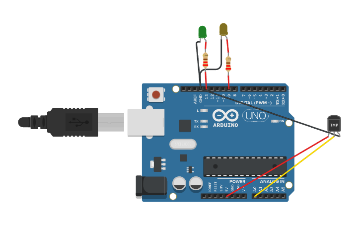 Circuit design Simple Blink with Millis() - Tinkercad
