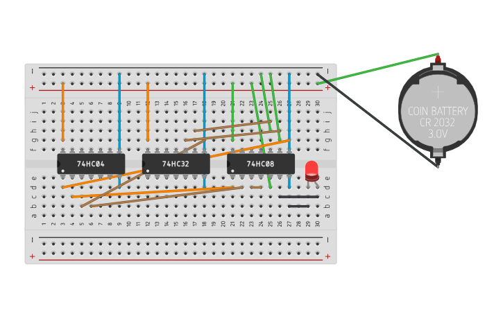 Circuit design Design of Combinational Logic Circuit one - Tinkercad