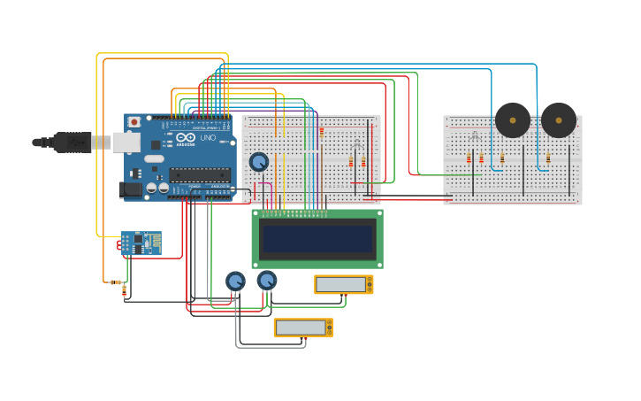 Circuit design Landslide Detection Project - Tinkercad