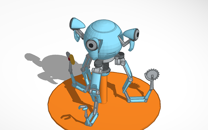 3D design mr. handy fallout 4 with base - Tinkercad