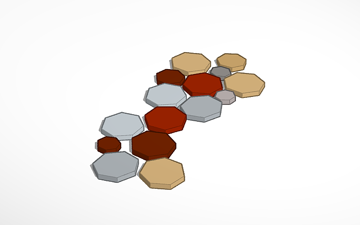 3D design stone path - Tinkercad