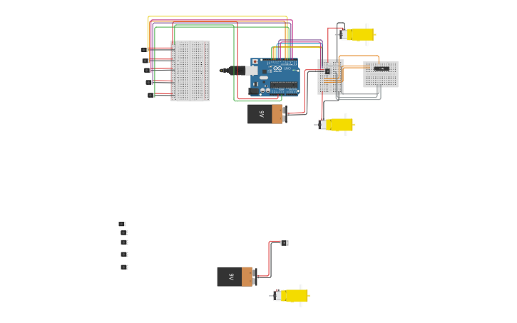 Circuit design Prac 5: Line Tracking Sensors(Final) - Tinkercad