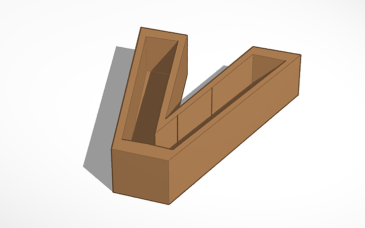 3D design Letter V - Tinkercad
