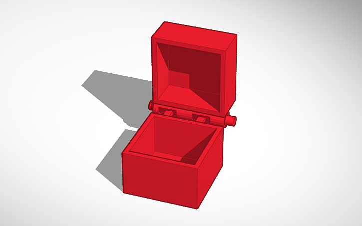 3D design hinged box - Tinkercad