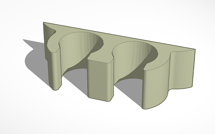 3D design Cable Holder for 2 Cable - Tinkercad
