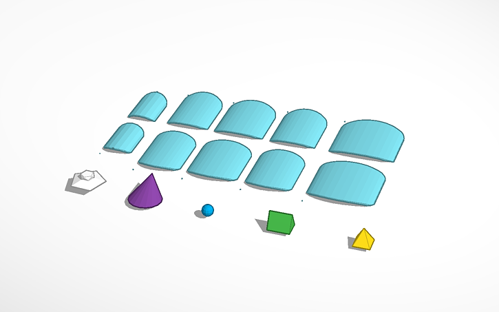 3D design Copy of acrylic nail set - Tinkercad