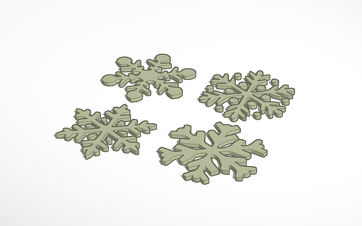 3D design snowflakes - Tinkercad