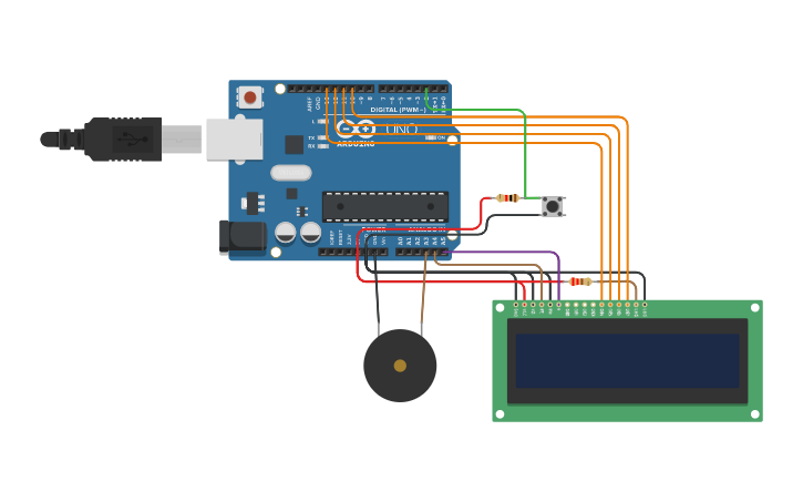Circuit design Simple Digital Clock (using RTC) - Tinkercad