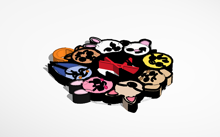 3D design Stray Kids Keychain - Tinkercad