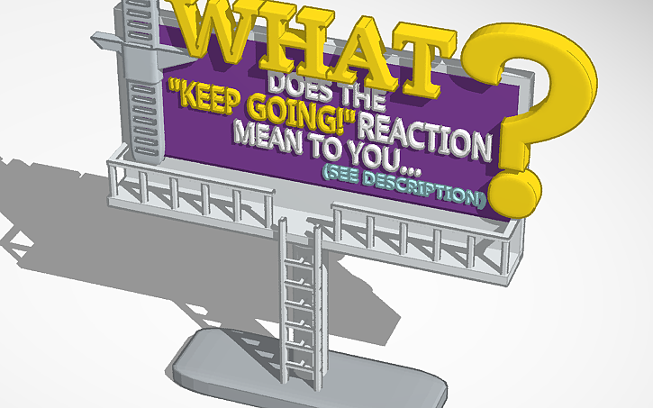 3D design What does the "Keep Going!" reaction mean to you? (Copy ...