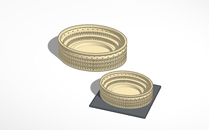 3D design Coliseo Roma, Italia - Tinkercad