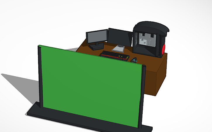 3D design Gaming setup - Tinkercad