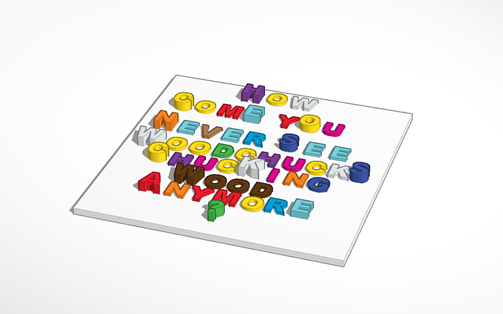 3D design Woodchucks Chuck - Tinkercad