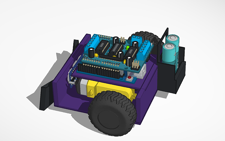 3D design Robot mini sumo - Tinkercad