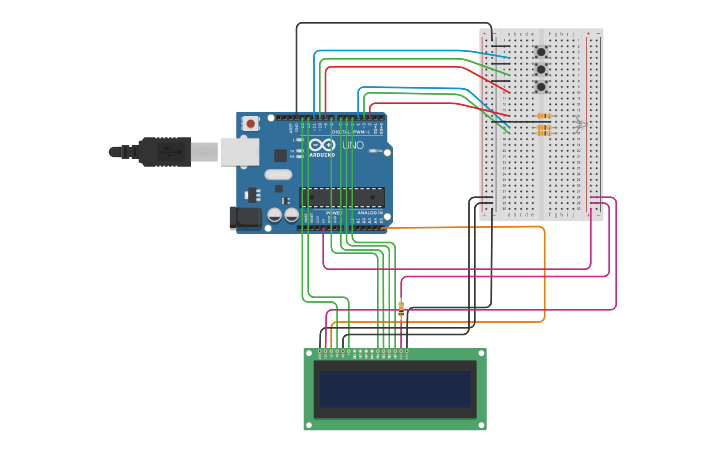 Circuit design React System - Tinkercad