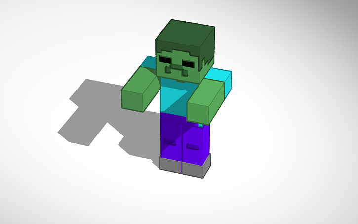 3D design zombie minecraft - Tinkercad