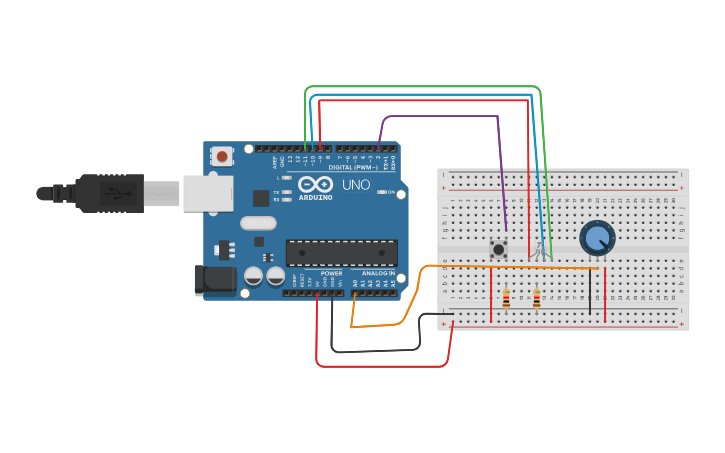 Circuit design COMP 1045 Lab 6 - Level 4 - Tinkercad