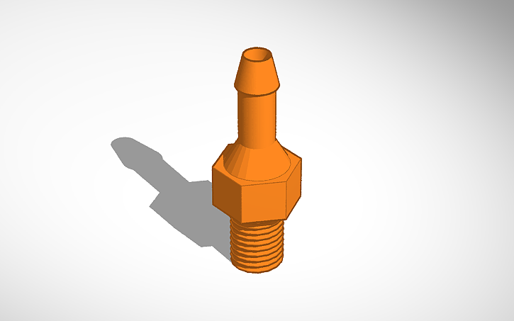 3D design bulkhead 5/16 - Tinkercad