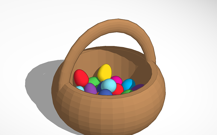 3D design Easter Basket - Tinkercad
