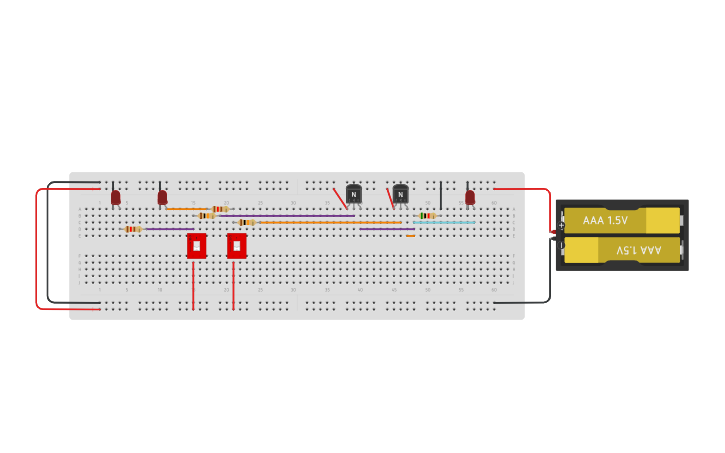 Circuit design OR gate using transistors - Tinkercad