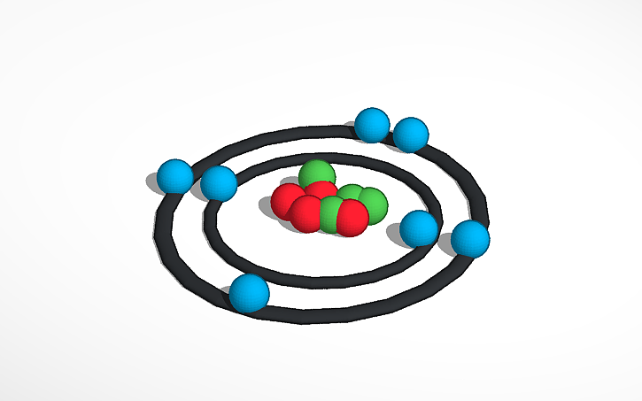 3D design bohr's atomic model - Tinkercad