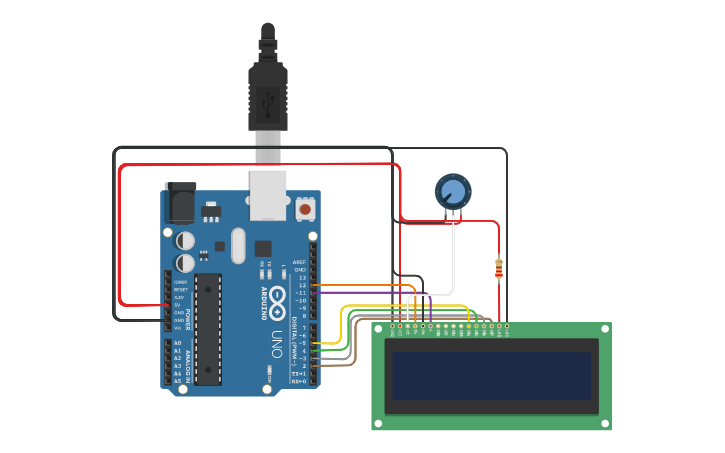 Circuit design Lcd Display - Tinkercad