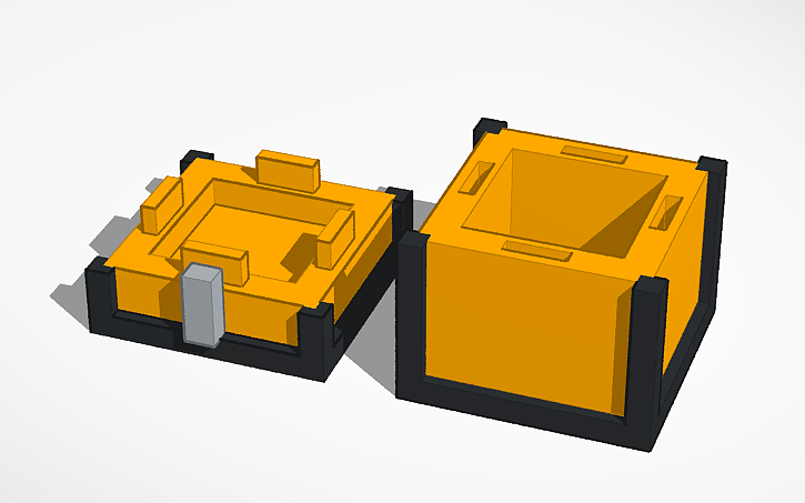 3D design 3D printable minecraft chest - Tinkercad