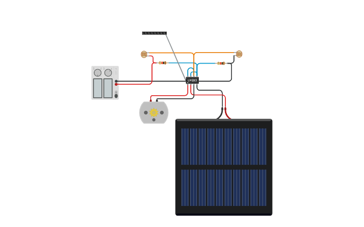 Circuit design Light Following Solar Power - Tinkercad