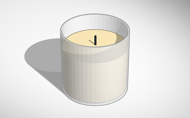 3D design Day 34 of TED: candle - Tinkercad