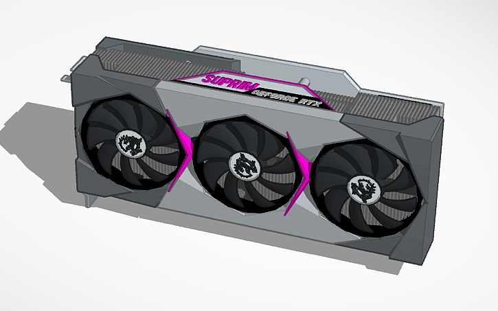 3D design MSI GEFORCE RTX 3090 SUPRIM X - Tinkercad