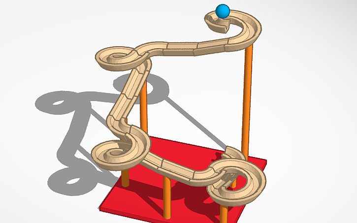 3D design Simple Marble Run - Tinkercad