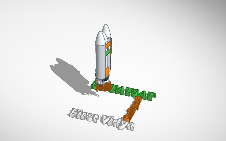 3D design Chandrayaan 3 ISRO - Tinkercad