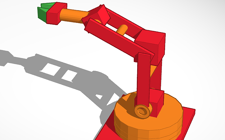 3D design 3 DOF Robotic Arm - Tinkercad