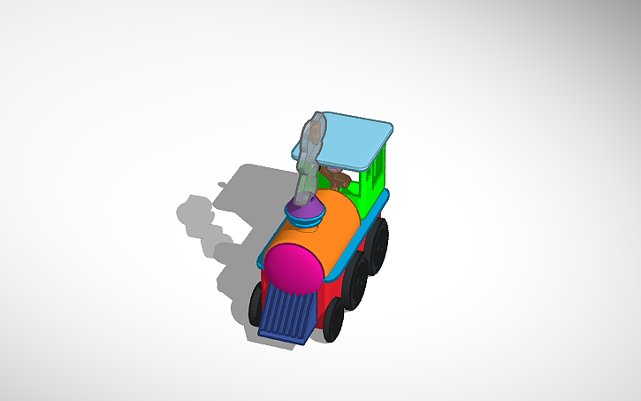 3D design toy train - Tinkercad