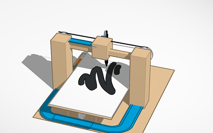 3D design CNC plotter - Tinkercad