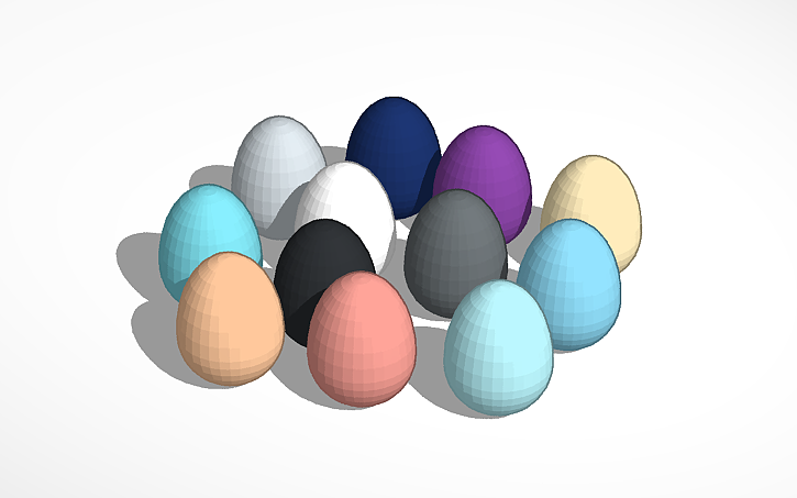 3D design Easter eggs - Tinkercad