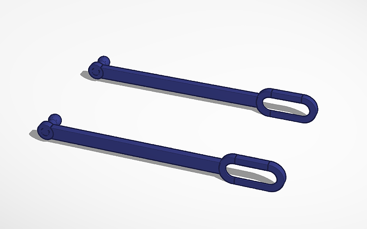 3D design Trackmaster side rods - Tinkercad