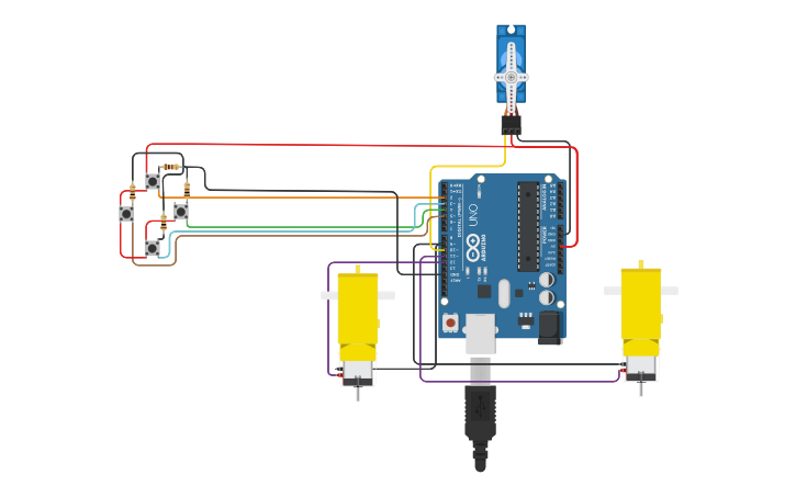 Circuit design CAR - Tinkercad
