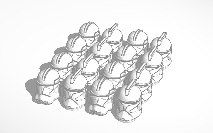 3D design Clone Army Helmets p1 and p2 - Tinkercad