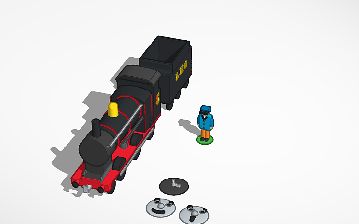 3D design James's Basis/ 2-6-0 Tender engine - Tinkercad