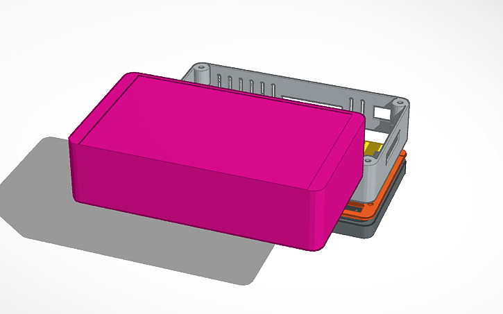 3D design Raspberry PI4 Case 7 inch LCD v2 - Tinkercad
