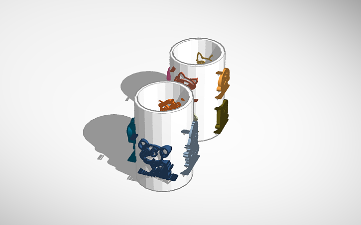 3D design 2 pen holders 4 - Tinkercad
