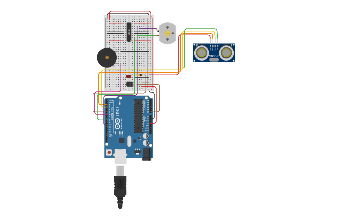 Circuit design Water Level Sensor - Tinkercad