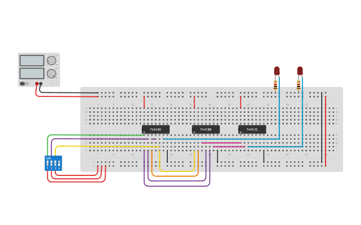 Circuit design Kanjak Memon - Full Adder - Tinkercad